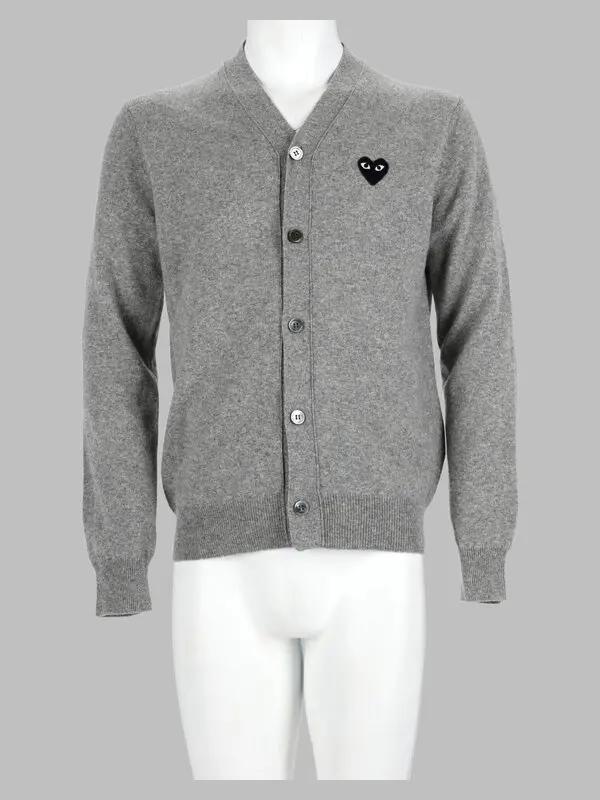 Play Comme Des Garcon Wool Crewneck Sweater With Mini Heart Graphic