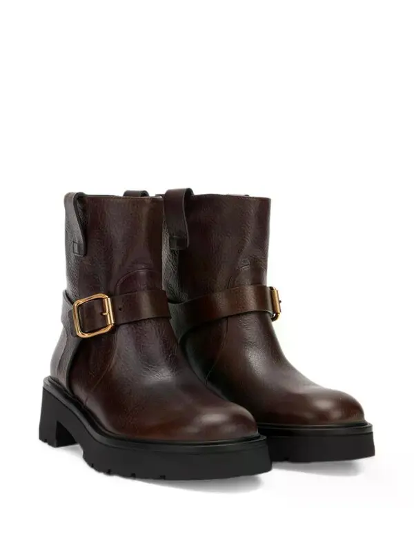 STUART WEITZMAN Ren Moto Buckle-detail Biker Boots