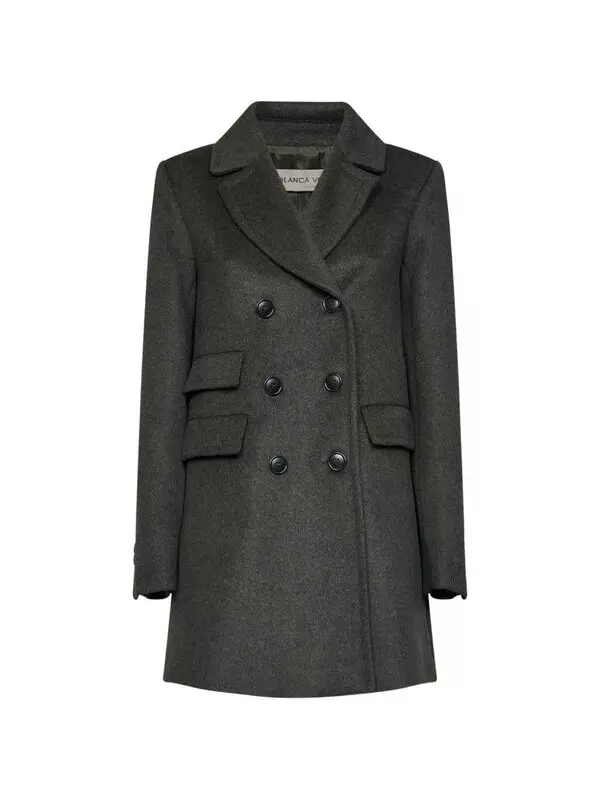 BLANCA VITA Double-breasted A-line Coat