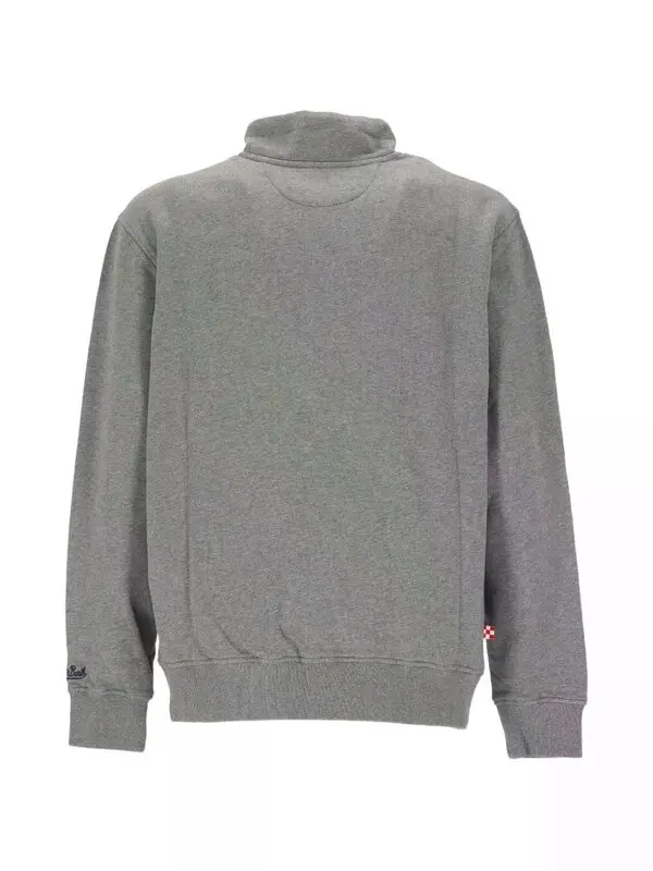 MC2 SAINT BARTH Kenneth Logo-embroidered Quarter-zip Sweatshirt