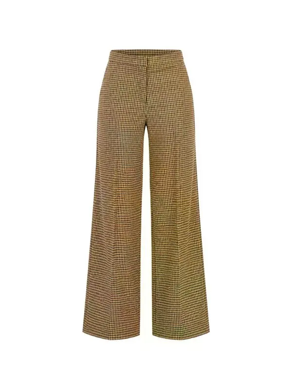 KAOS Houndstooth-pattern High-waisted Trousers