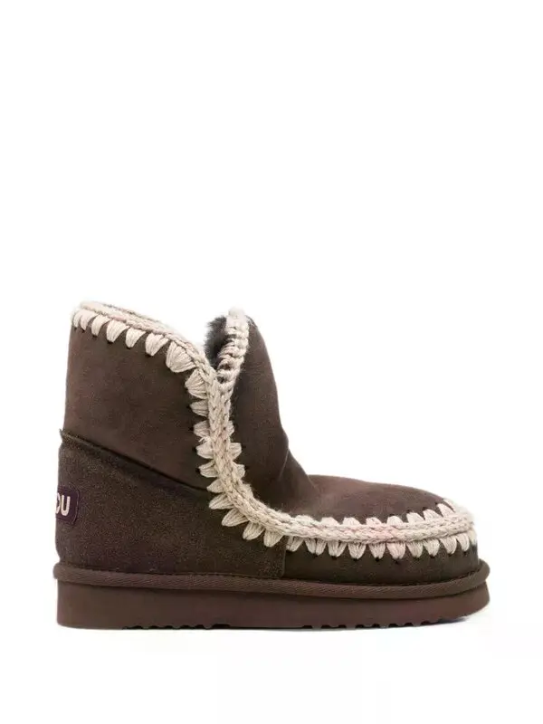 Mou Eskimo 18 Crochet-trim Ankle Boots
