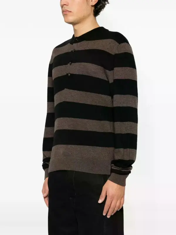 Jacquemus The Ettore Horizontal-stripe Henley Sweater