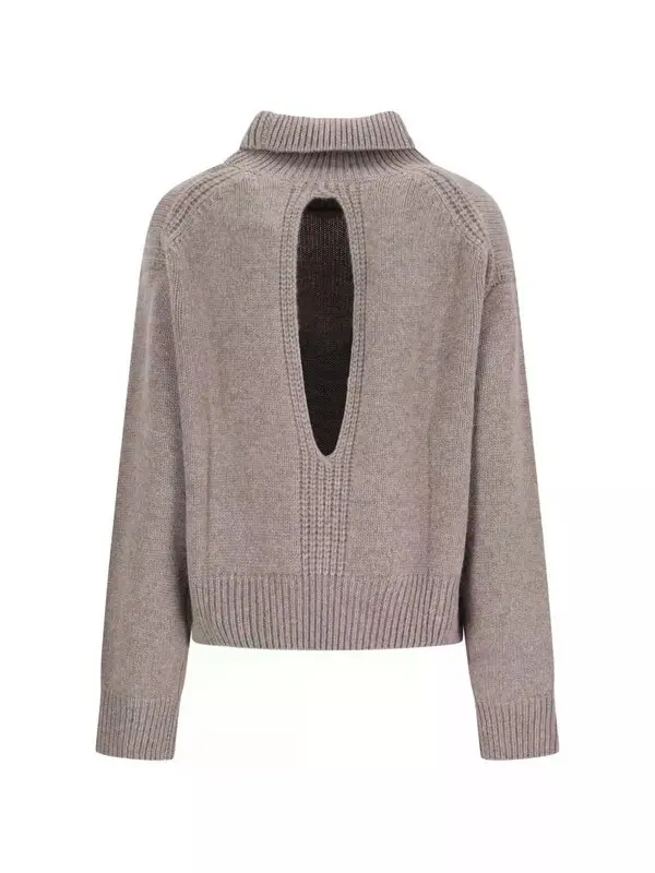 LISA YANG Tiona Cut-out Back Sweater