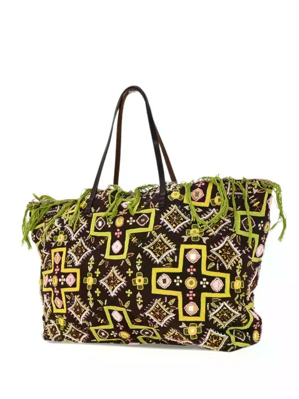 Fendi Beads Embroidered Tote Bag