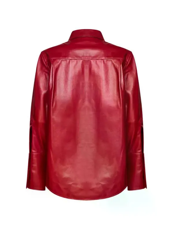 Co Leather Pleated-back Shirt
