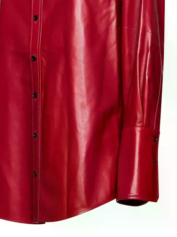 Co Leather Pleated-back Shirt