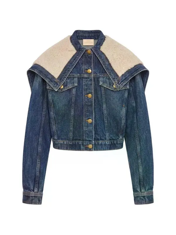 Ulla Johnson Sybil Shearling-collar Denim Jacket