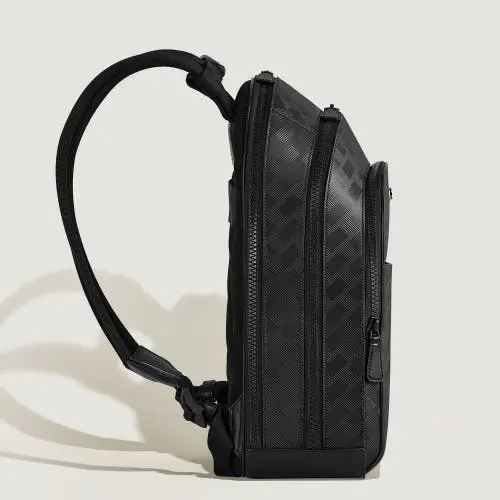 Montblanc Extreme Leather Large 3 Compartment Backpack - Black