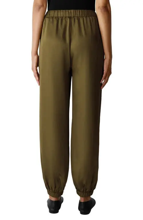 Eileen Fisher Satin Ankle Joggers