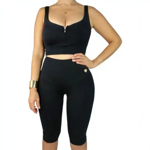 LECHERY® X Yahaira Triple Tummy Layer Body Shaping Activewear Shaper 2-piece Set - Black