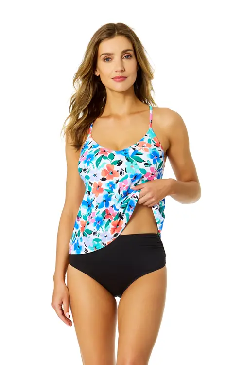 ANNE COLE Easy Triangle Tankini Swim Top