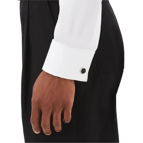 Montblanc Stainless Steel Carbon-patterned Inlay Round Cufflinks