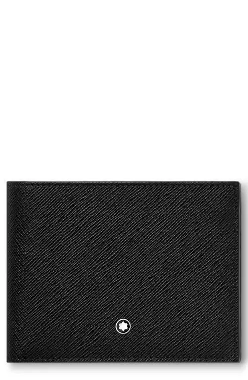 Montblanc Sartorial Leather Wallet 6cc With 2 View Pockets