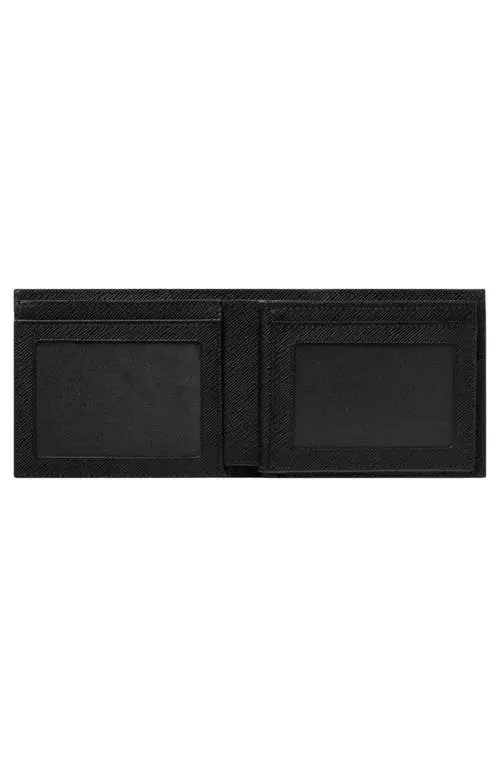 Montblanc Sartorial Leather Wallet 6cc With 2 View Pockets