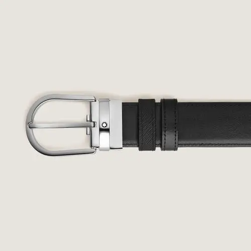 Montblanc Sartorial Leather 35mm Horseshoe Buckle Reversible Belt