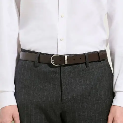 Montblanc Meisterstück Leather Horseshoe 30mm Reversible Belt