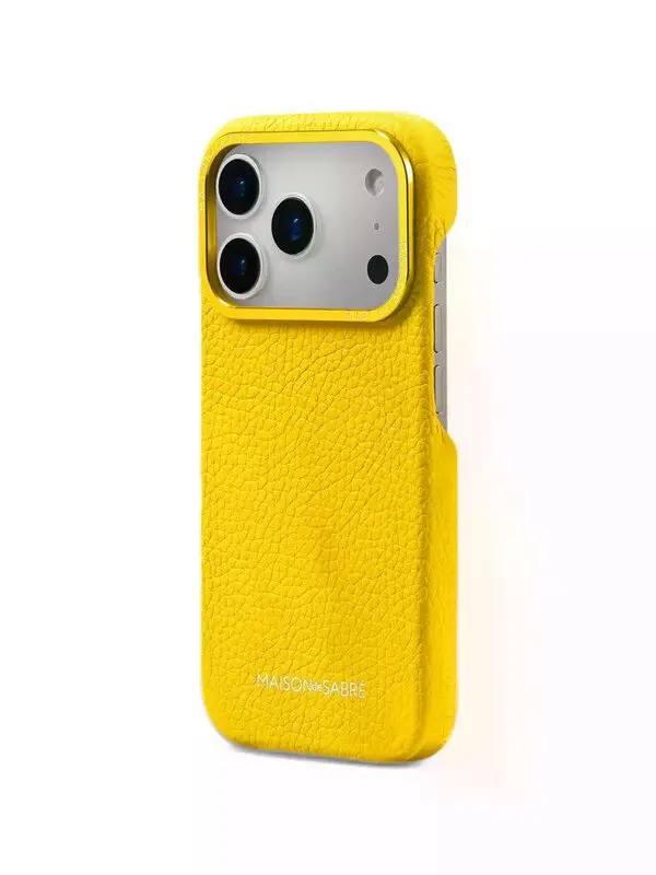 MAISON DE SABRE Grainy Leather Iphone Pro 18 Phone Case