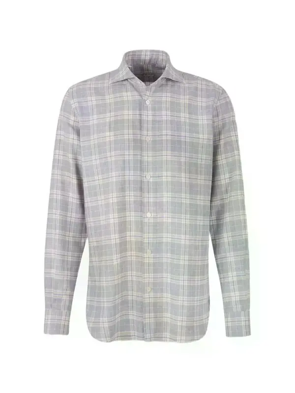 VINCENZO DI RUGGIERO Check-pattern Long-sleeve Shirt