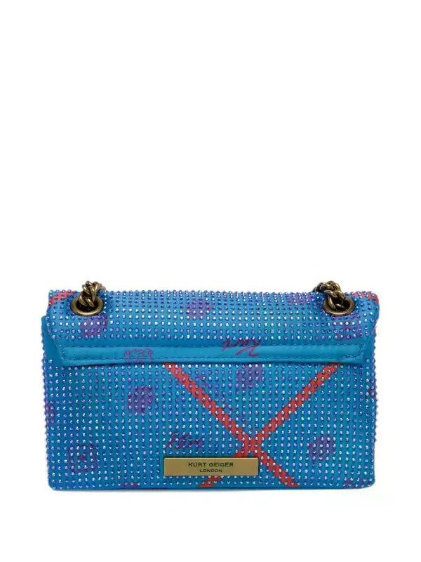 Kurt Geiger Kensington 17 Crystal-embellished Shoulder Bag - Blue