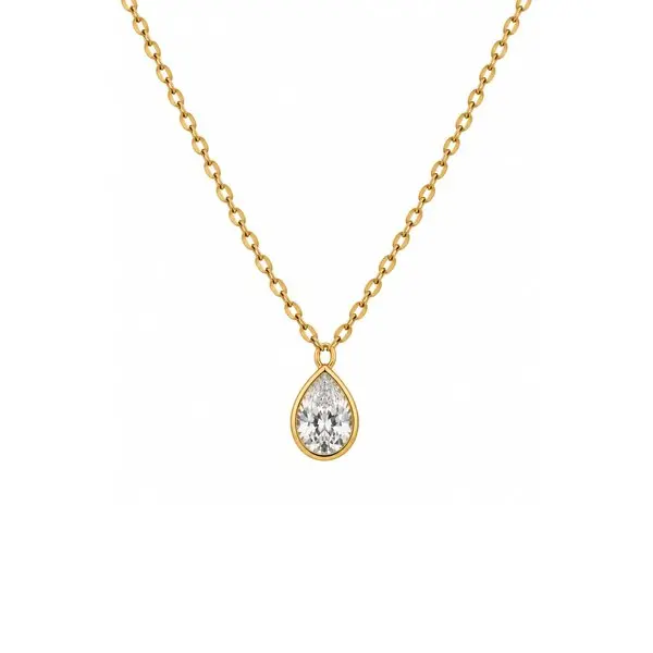 AARIA LONDON Noa Necklace Moissanite - Silver