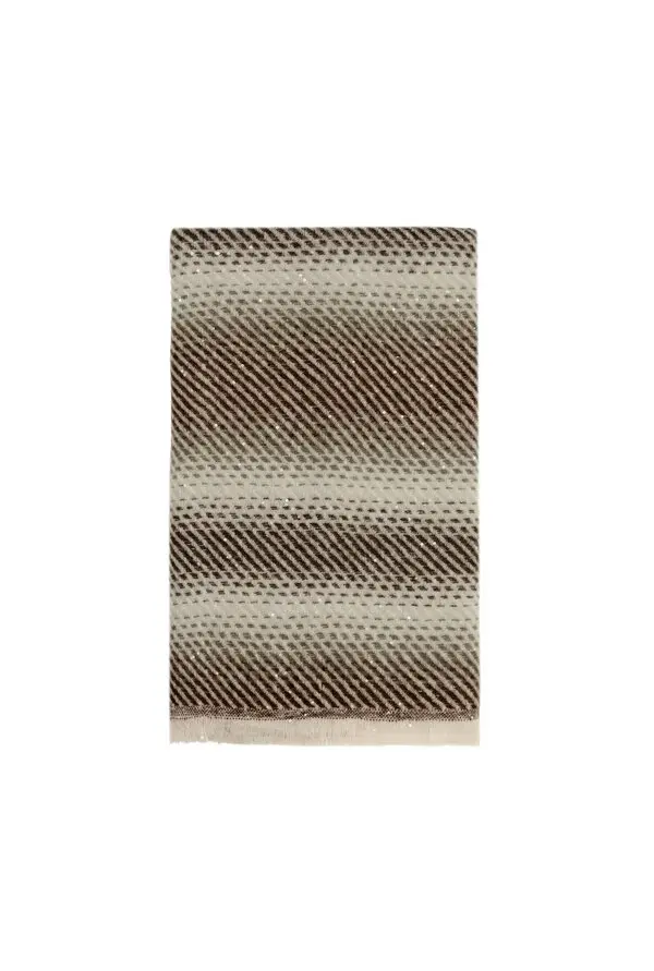 JAMES LAKELAND Cream Sequin Pattern Scarf