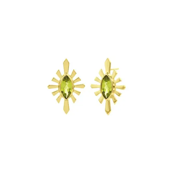 Zoë & Morgan Sister Studs Gold Vermeil, Peridot