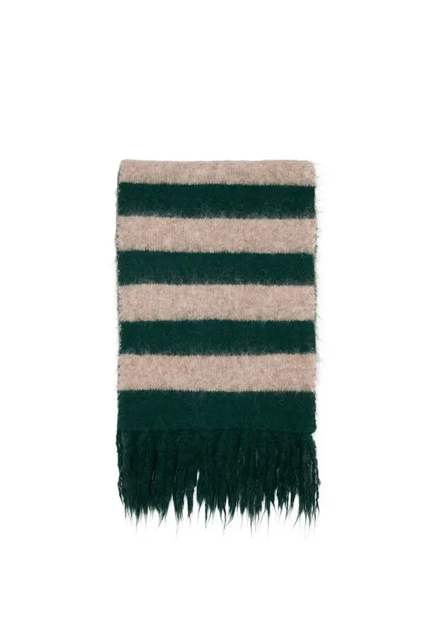 JAMES LAKELAND Beige & Stripe Blanket Scarf