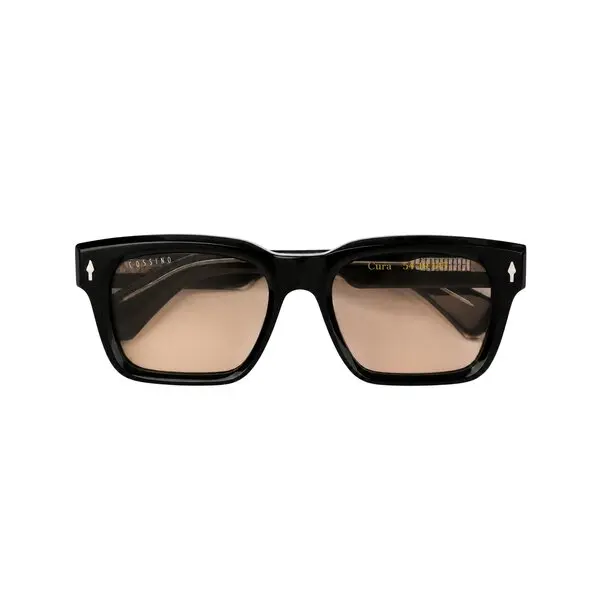 COSSINO Neutrals/ Cura Retro Wayfarer Sunglasses - Black