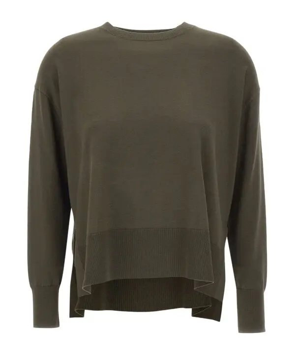 KAOS Side-slit Crewneck Sweater