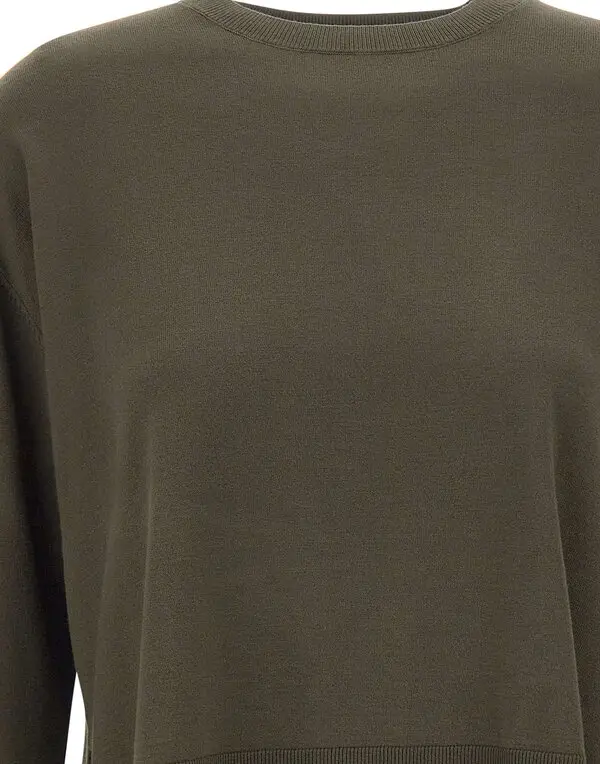 KAOS Side-slit Crewneck Sweater