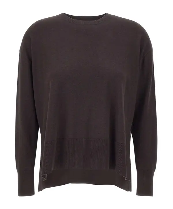 KAOS Side-slit Crewneck Sweater