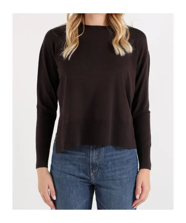 KAOS Side-slit Crewneck Sweater