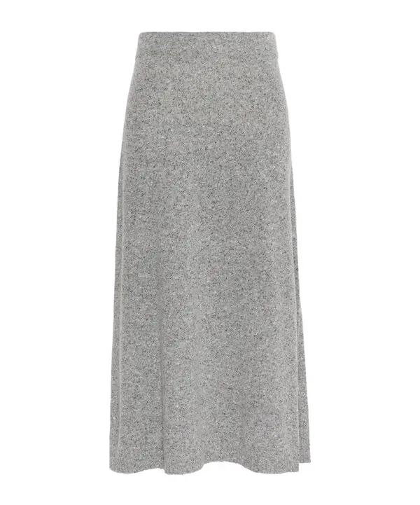 Max Mara Wkdaloa Flared Midi Tweed Skirt - Medium Grey