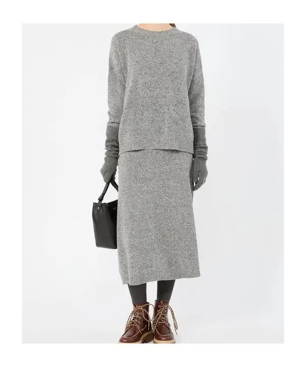 Max Mara Wkdaloa Flared Midi Tweed Skirt