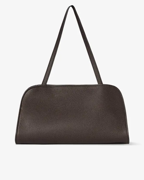 THE ROW Peggy Brown Leather Clutch