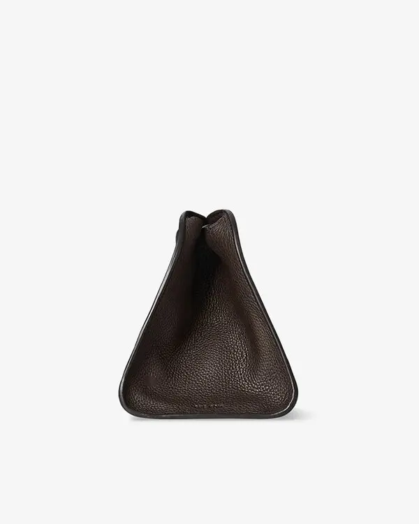 THE ROW Peggy Brown Leather Clutch