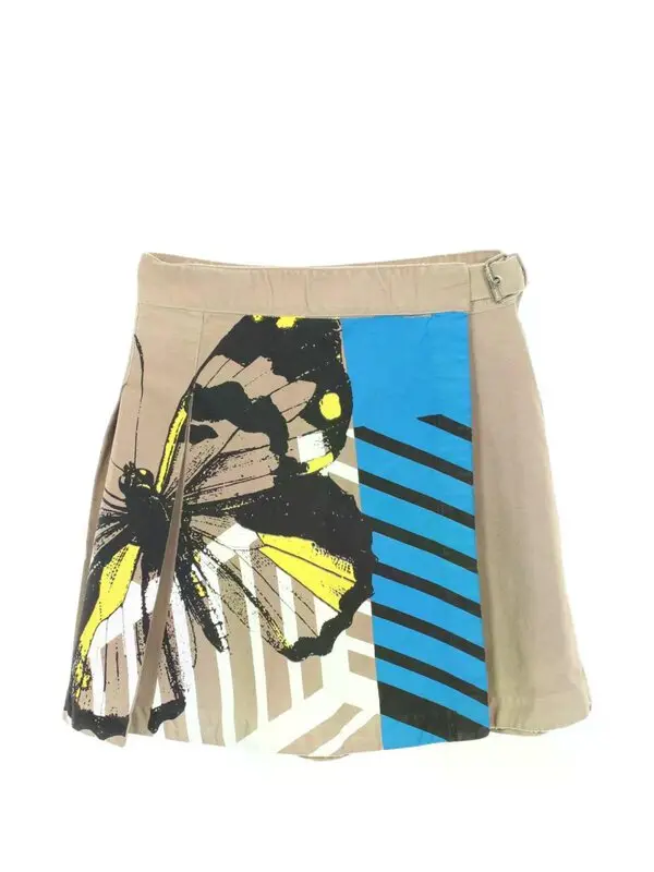 Dior 2010s Graphic-print Wrap Short Skirt