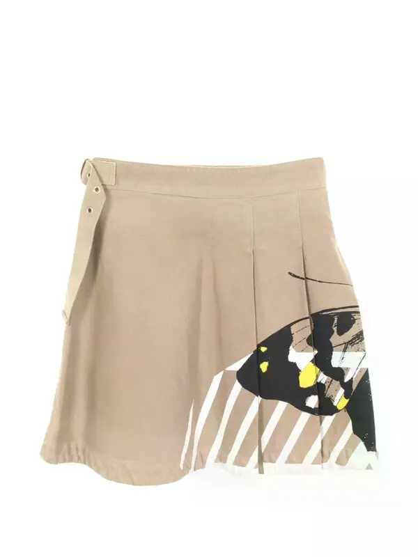 Dior 2010s Graphic-print Wrap Short Skirt
