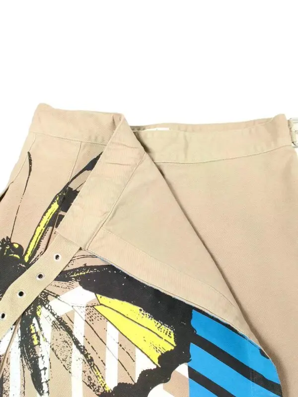 Dior 2010s Graphic-print Wrap Short Skirt