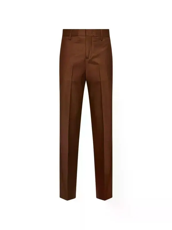 BRIGLIA 1949 Pressed-crease Straight-leg Trousers - Brown