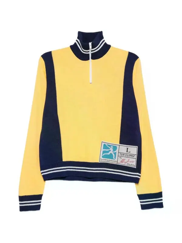 MAGLIANO Colour-block Logo-patch Sweater
