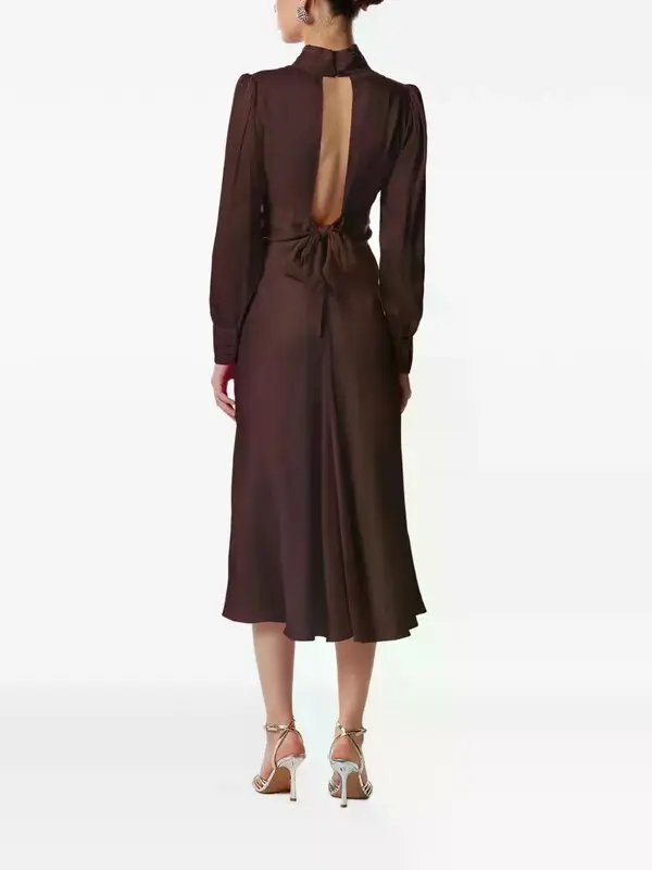 FRAMBOISE Cut-out Back Midi Dress