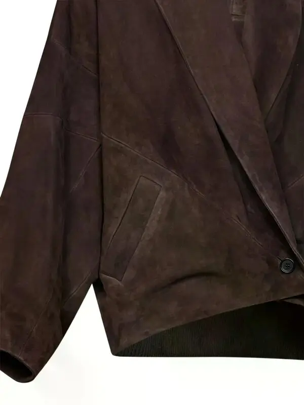 Co Batwing-sleeve Leather Jacket