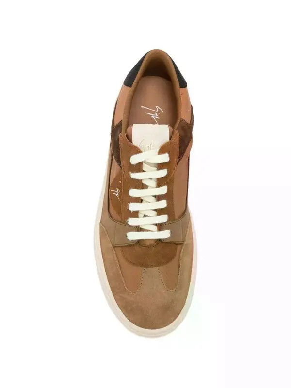 GIUSEPPE ZANOTTI Suede-panelled Sneakers