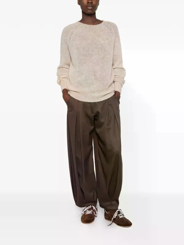 SCAGLIONE Raglan-sleeve Boat-neck Sweater - Neutrals