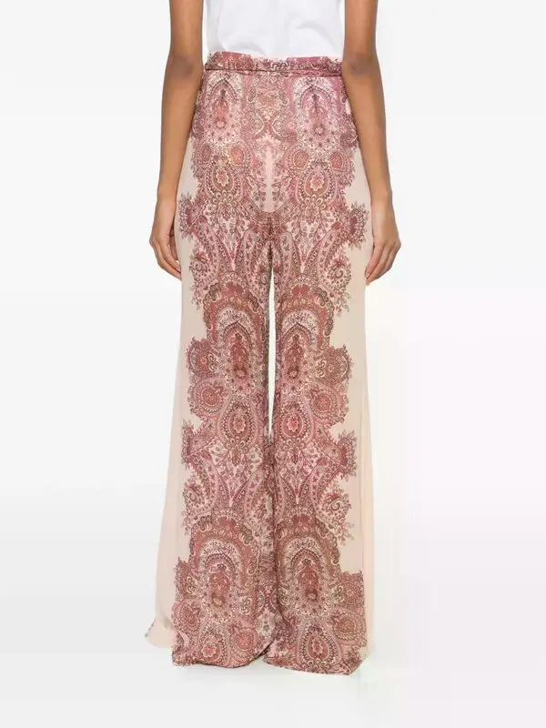 Zimmermann Georgette Paisley-print Trousers