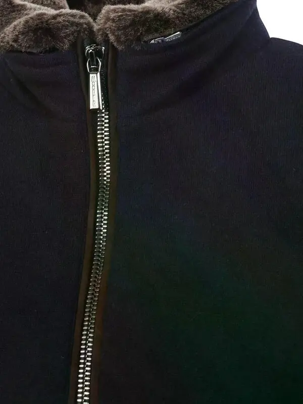 MOORER Fur-trim Zip-up Jacket