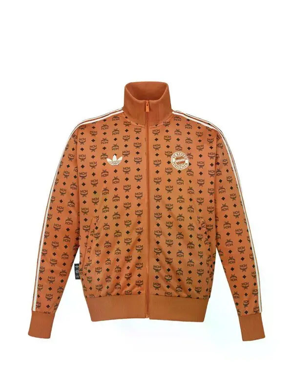 Mcm X Adidas X Fc Bayern Monogram-print Logo-patch Jacket