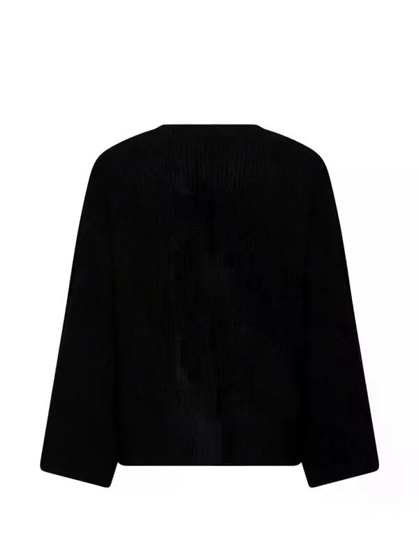 KAOS Button-embellished Ribbed-knit Sweater